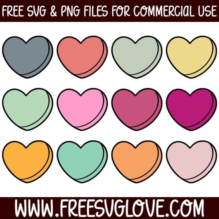 Blank Conversation Hearts – Free SVG Love
