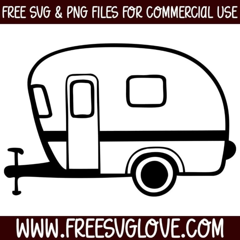 Camping Caravan SVG File For Cricut - Free SVG Love