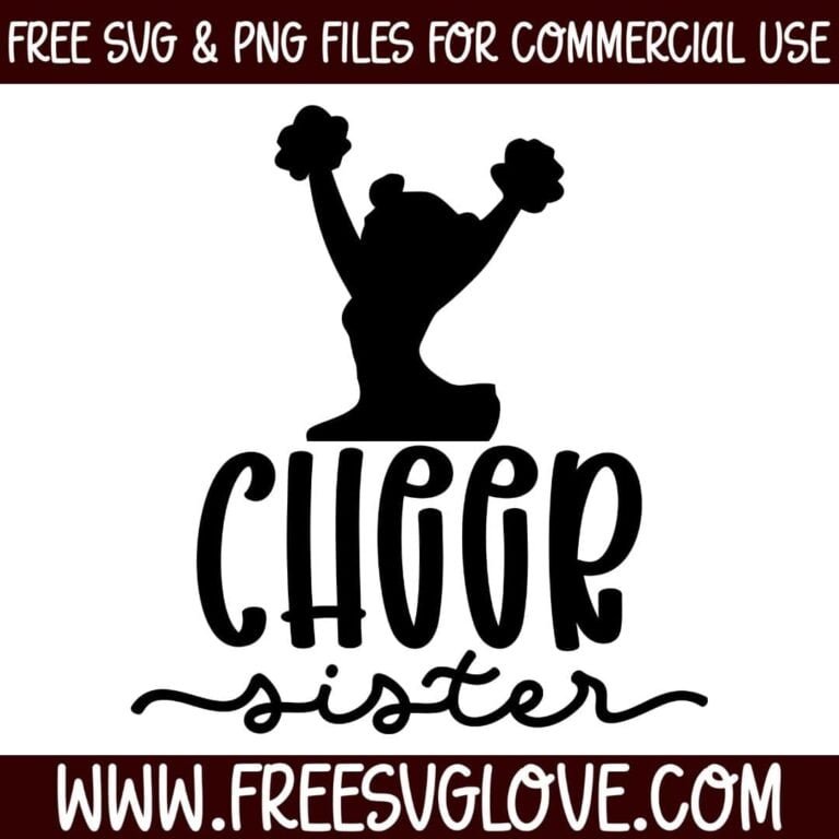 Cheer Sister SVG File For Cricut - Free SVG Love