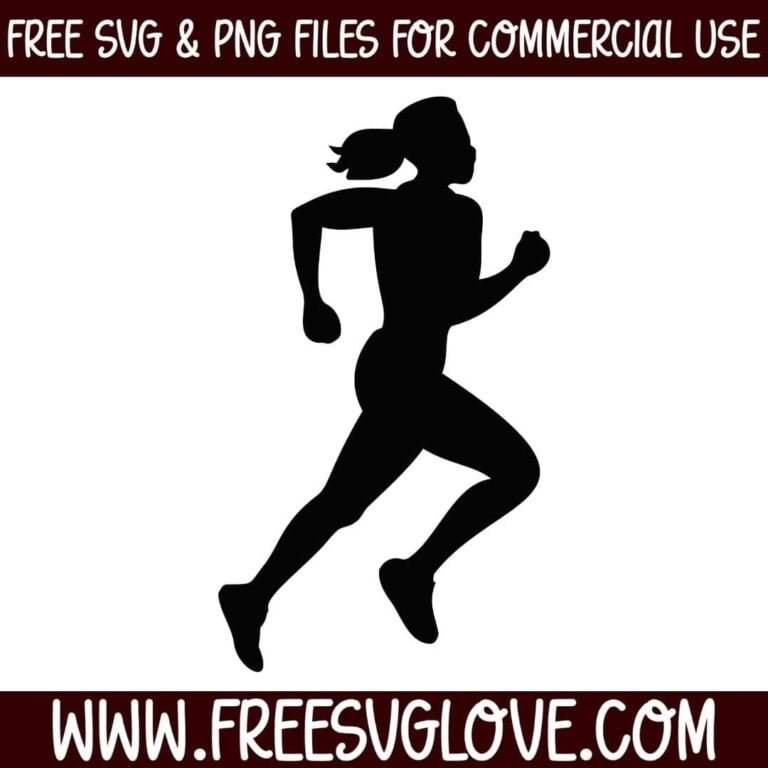 Female Cross Country Runner – Free SVG Love