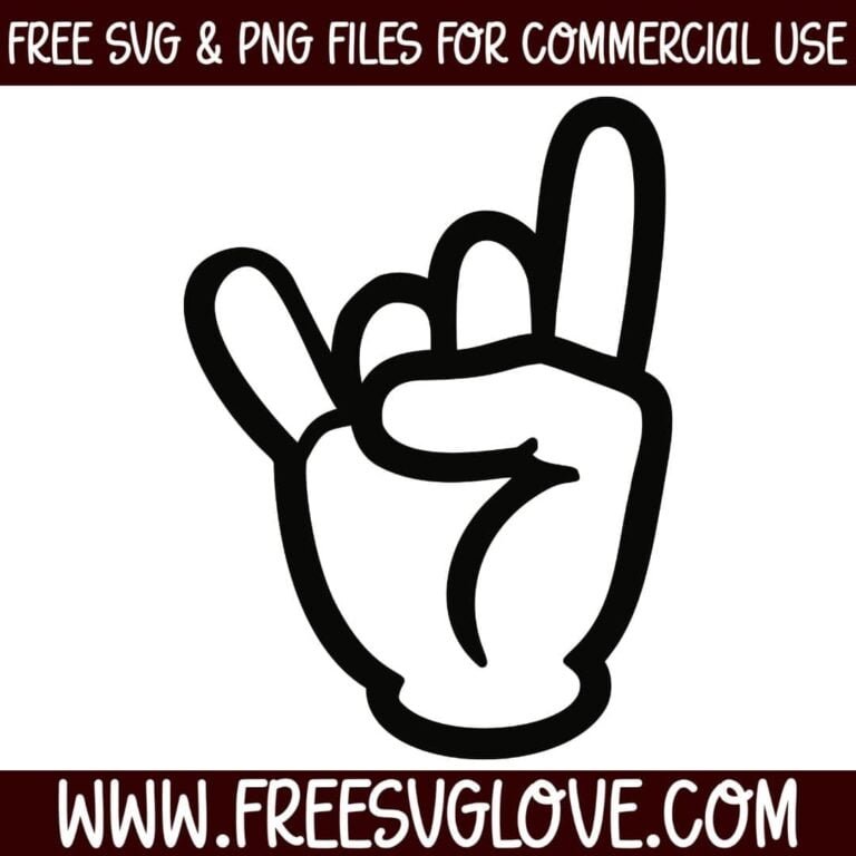 I Love You Hand Sign SVG - Free SVG Love