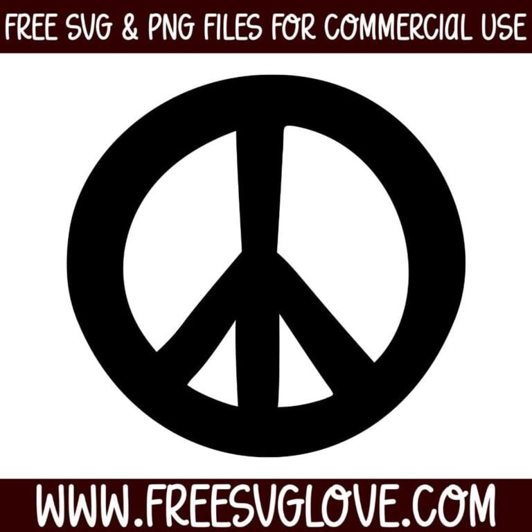Peace Sign SVG File For Cricut - Free SVG Love
