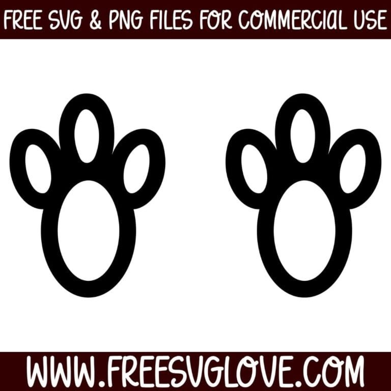 Bunny Paw Print SVG - Free SVG Love