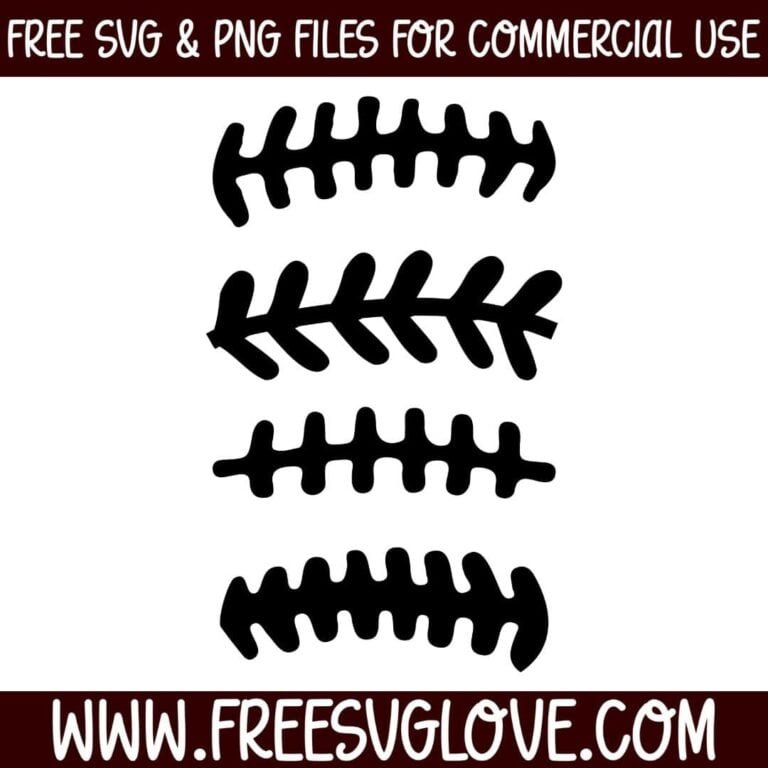 Football Laces SVG File For Cricut - Free SVG Love