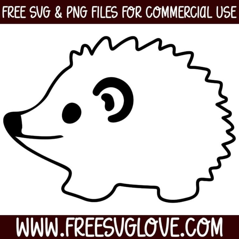 Hedgehog Outline SVG - Free SVG Love