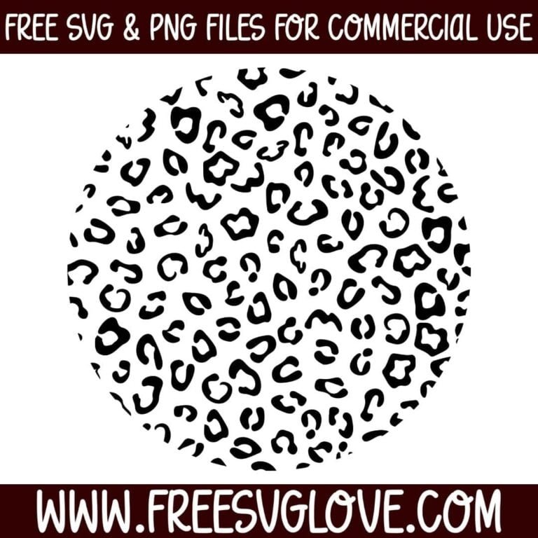 Leopard Print Circle SVG - Free SVG Love
